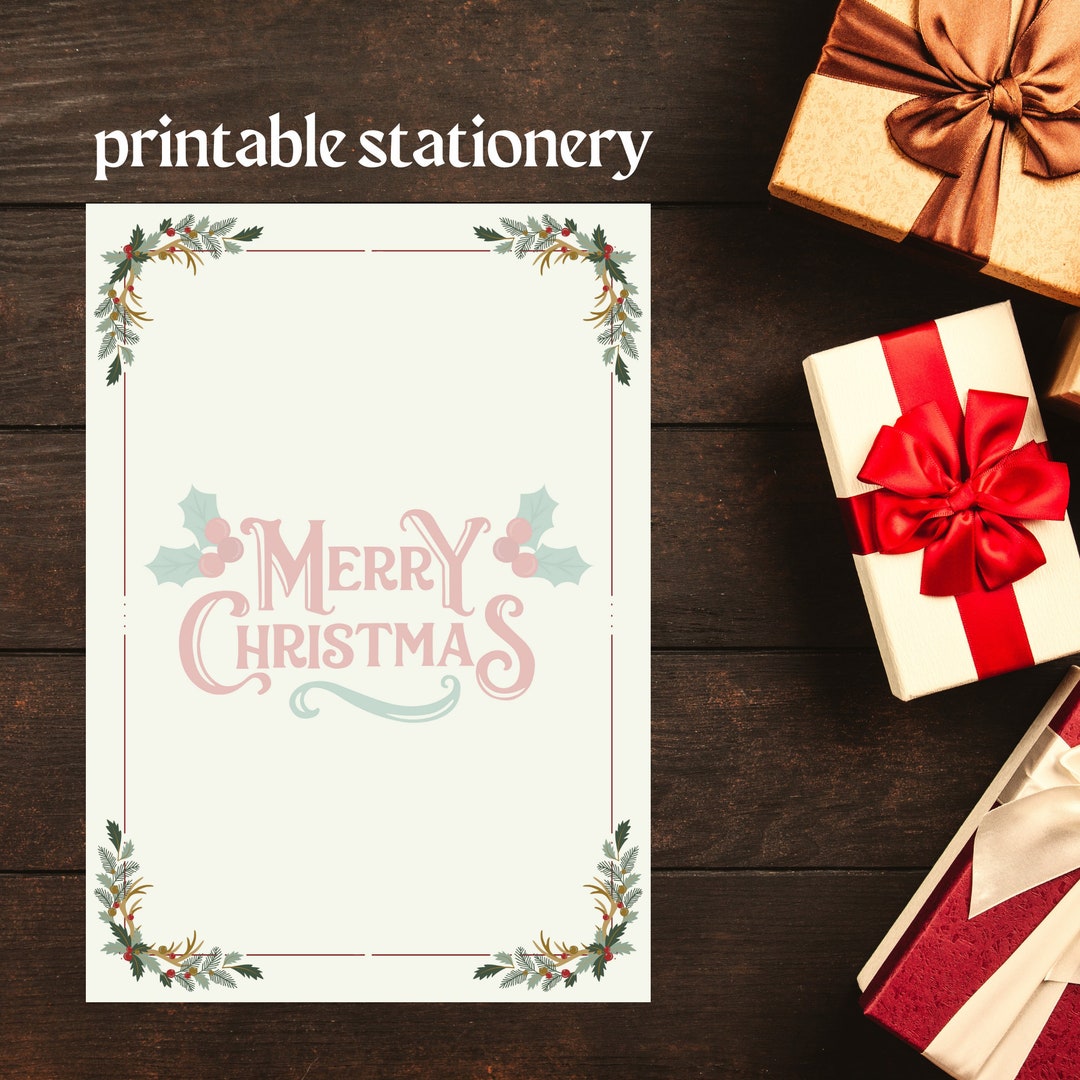 Christmas Papers Christmas Notepad Christmas Stationary - Etsy