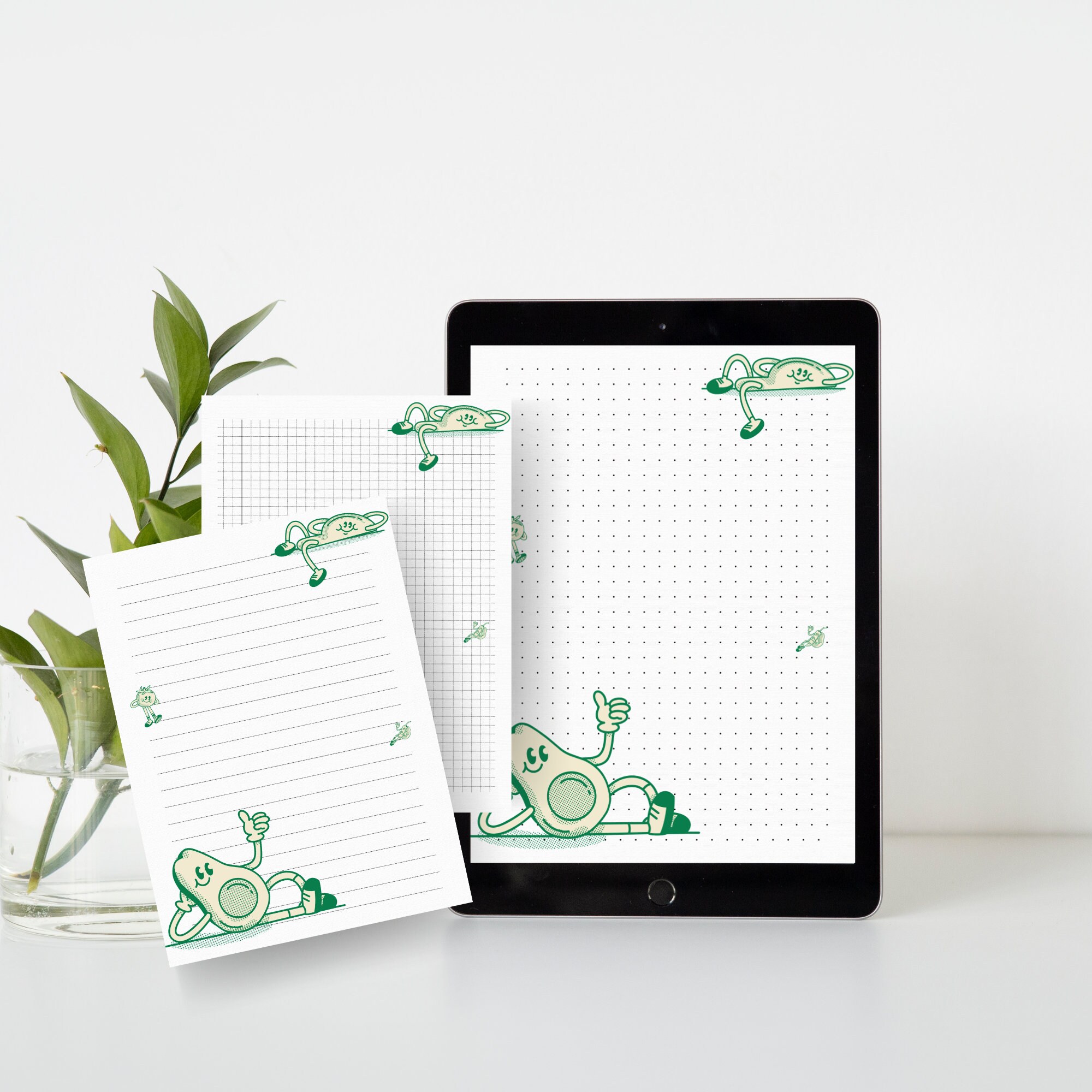 Printable Stationary, Digital Note Paper, Note Taking Template, Letter ...