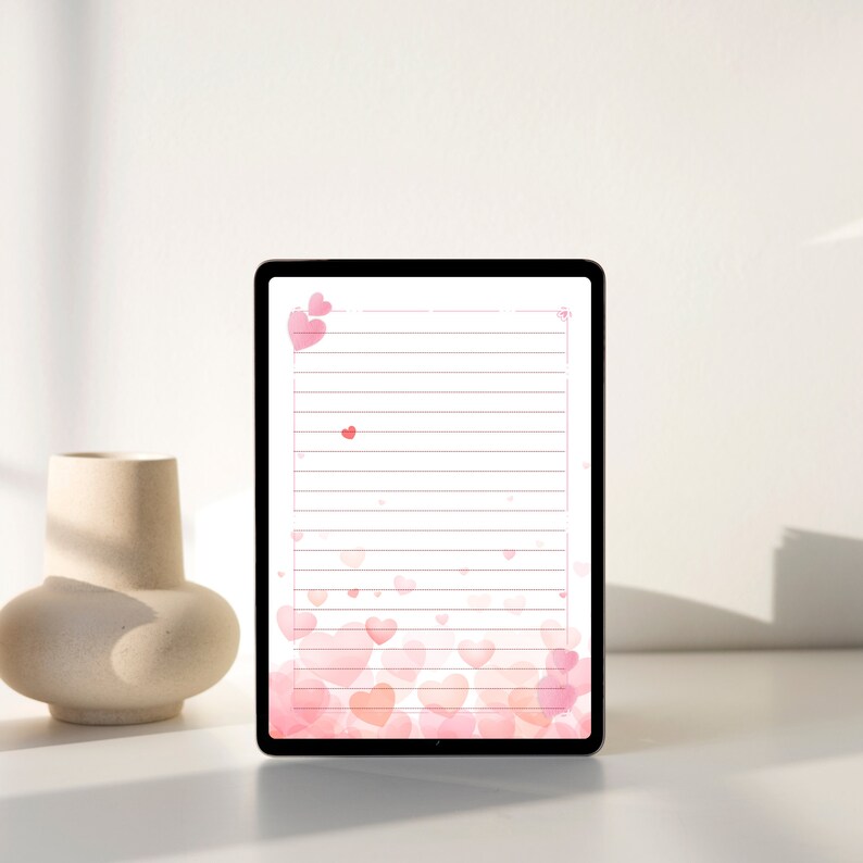 Printable Stationary, Digital Note Paper, Note Taking Template, Letter ...