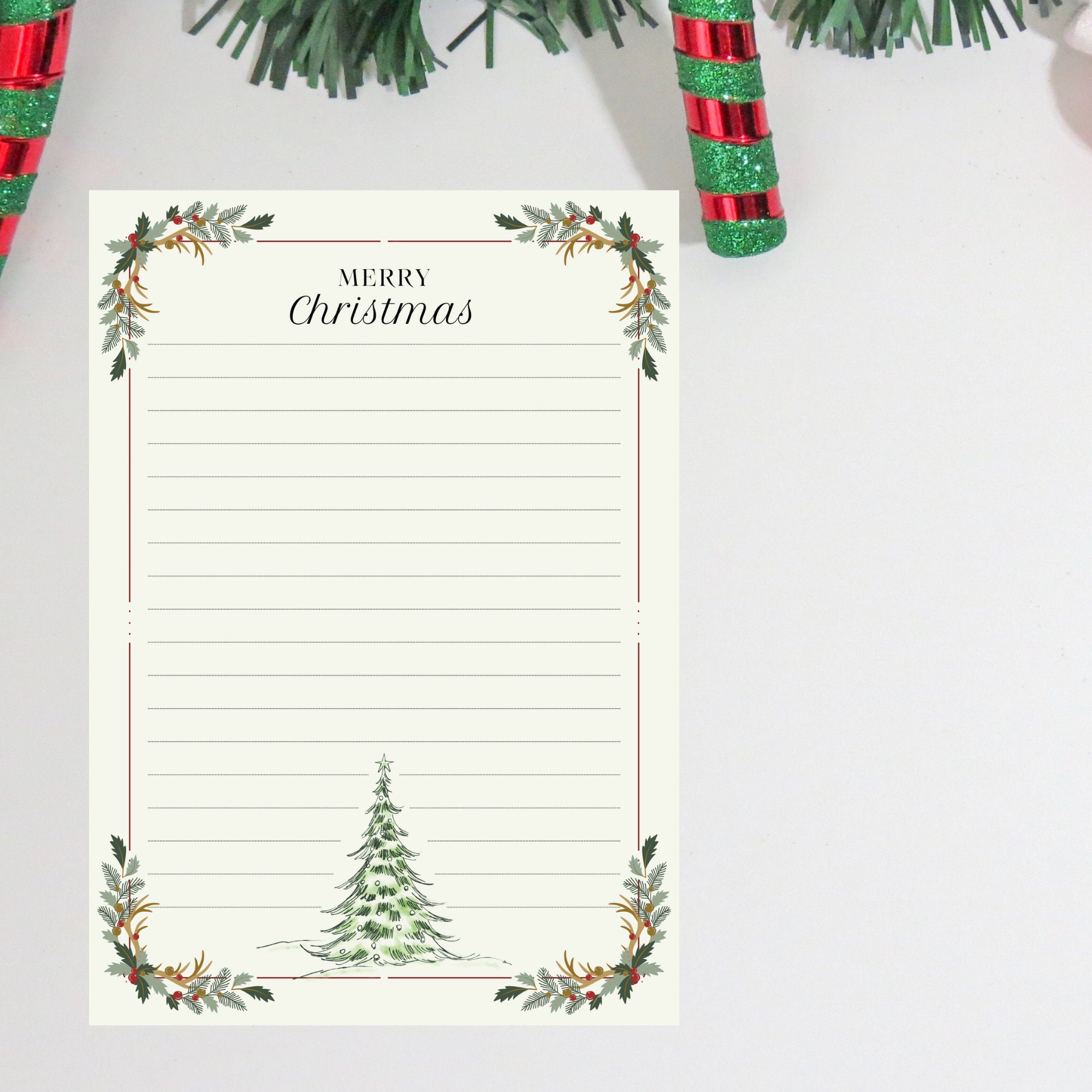 Christmas Papers Christmas Notepad Christmas Stationary - Etsy
