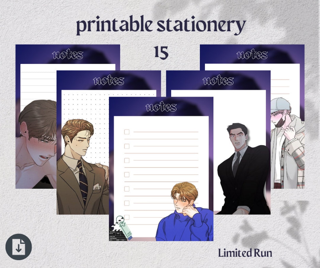 Limited Run, Bl Yaoi, Webtoon, Anime Yaoi, Manhwa, Printable Stationary ...