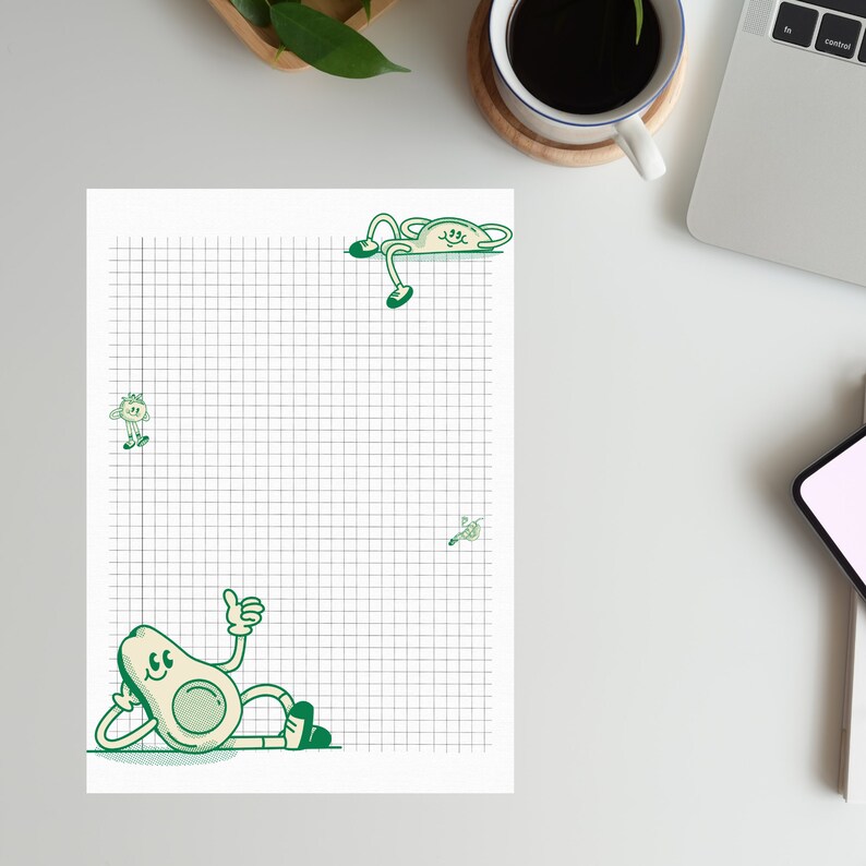 Printable Stationary, Digital Note Paper, Note Taking Template, Letter ...