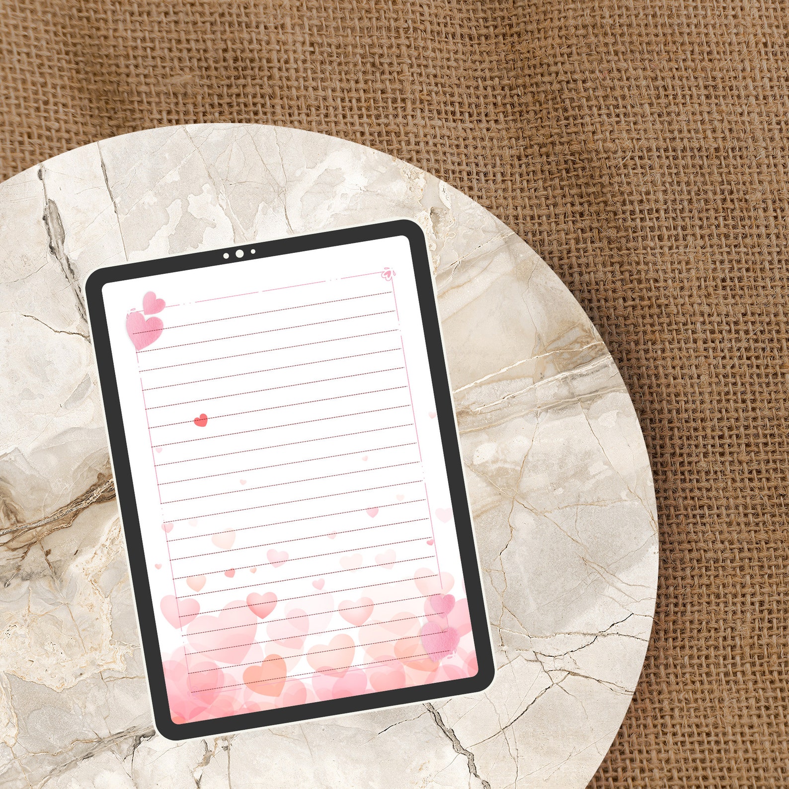 Printable Stationary, Digital Note Paper, Note Taking Template, Letter ...