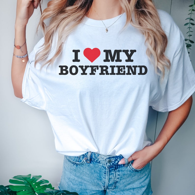 I Love My Boyfriend Shirt, Couple Sweatshirt, Funny Girlfriend Gift ...