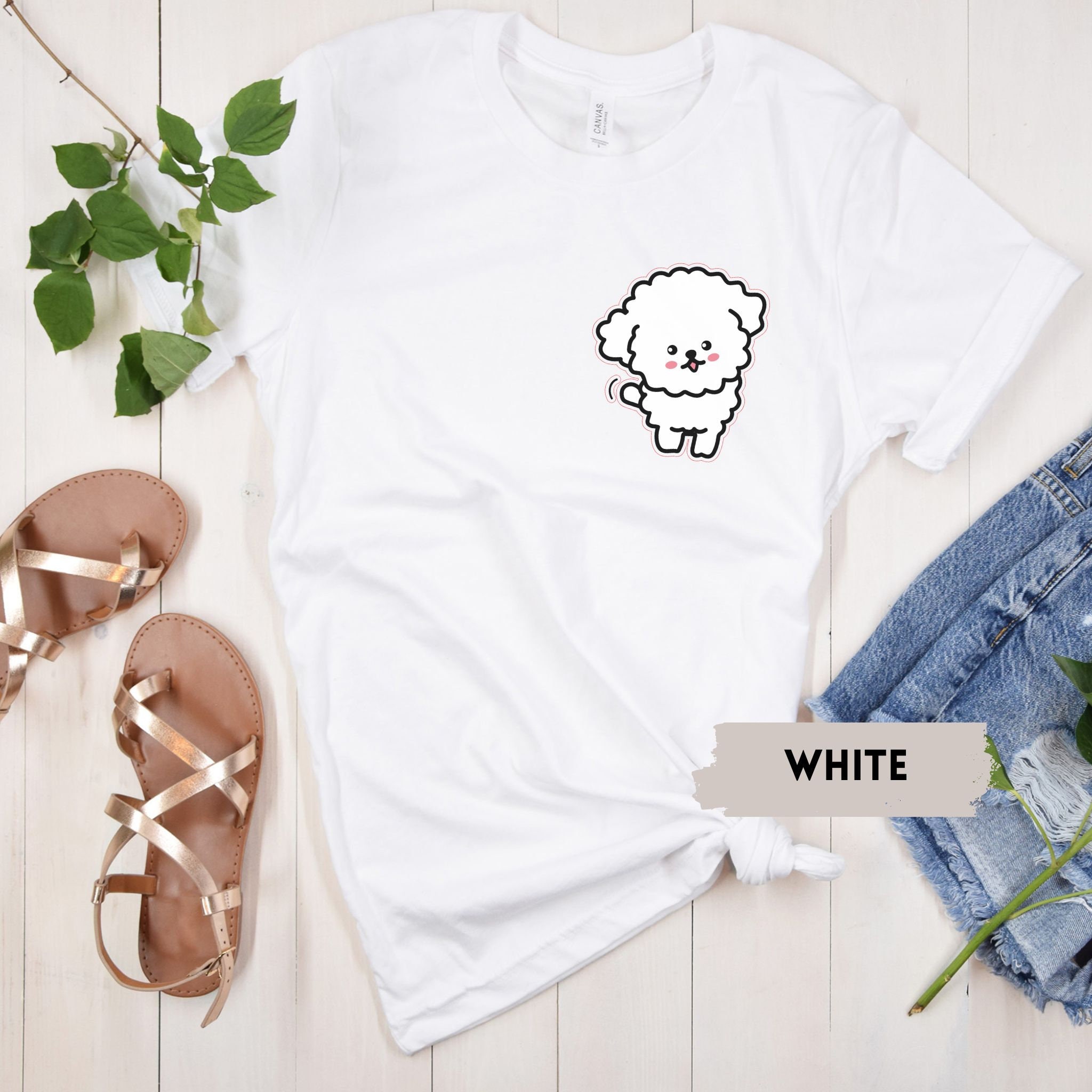 Cute Kawaii Poodle Shirt, Harajuku Animal Tee, Kawaii Clothes, Anime ...