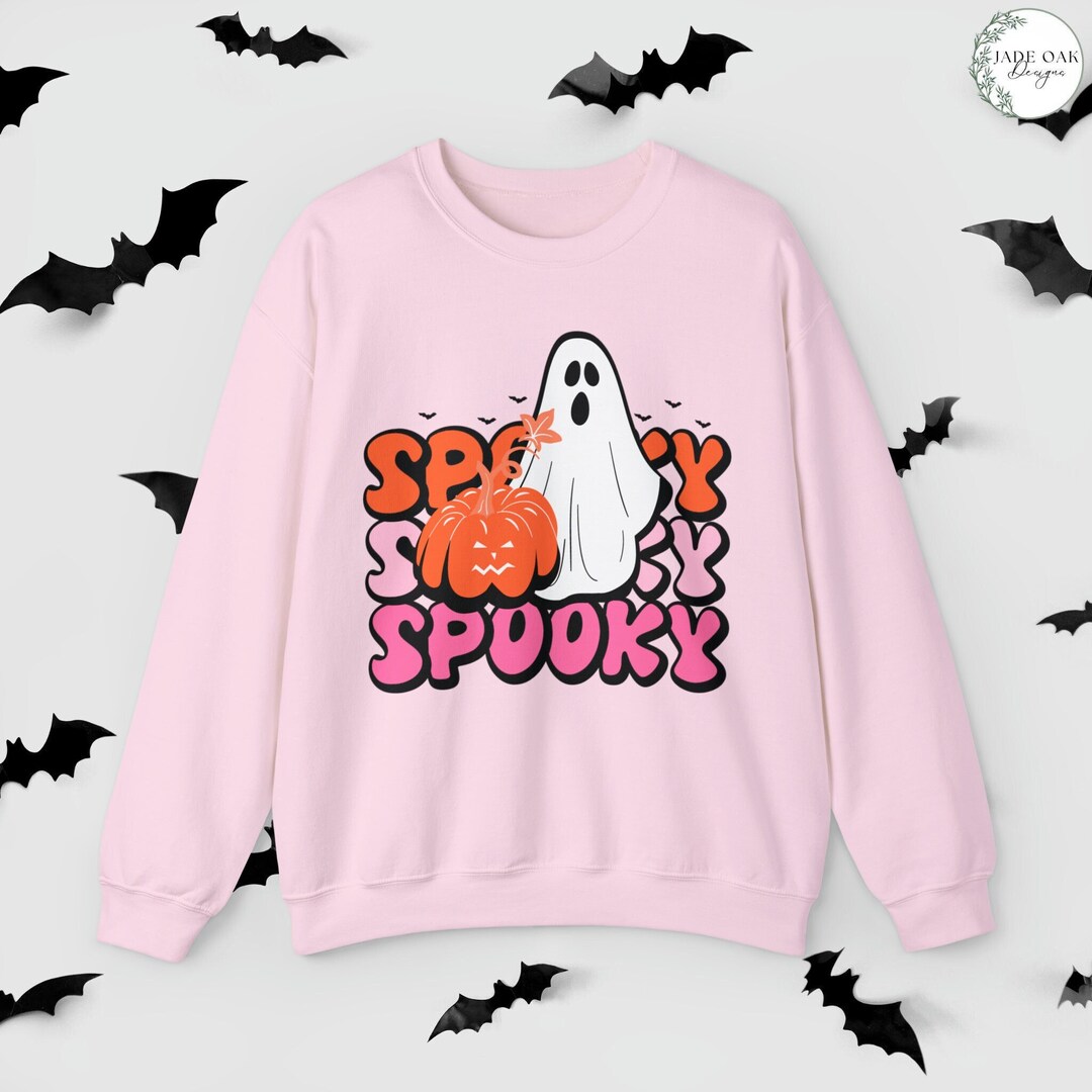 Spooky Ghost Halloween Sweatshirt, Ghost Shirt, Halloween Gift, Spooky ...