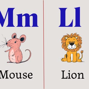 Vibrant English Alphabet Cards, Set of 13 Engaging Kids Learning Cards ...