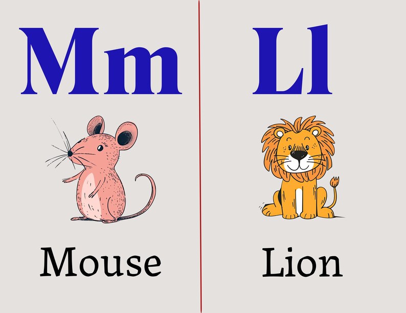 Vibrant English Alphabet Cards, Set of 13 Engaging Kids Learning Cards ...