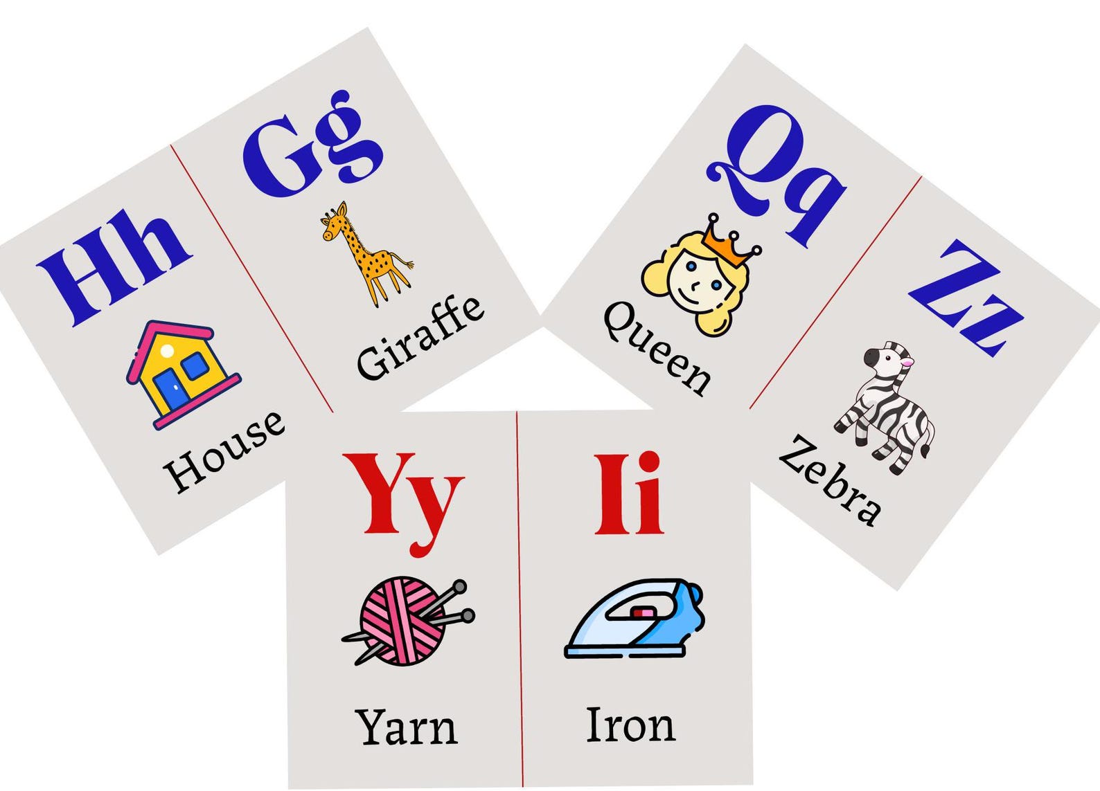 English Alphabet Cards for Study Set of 13 Engaging Kids Learning Cards ...