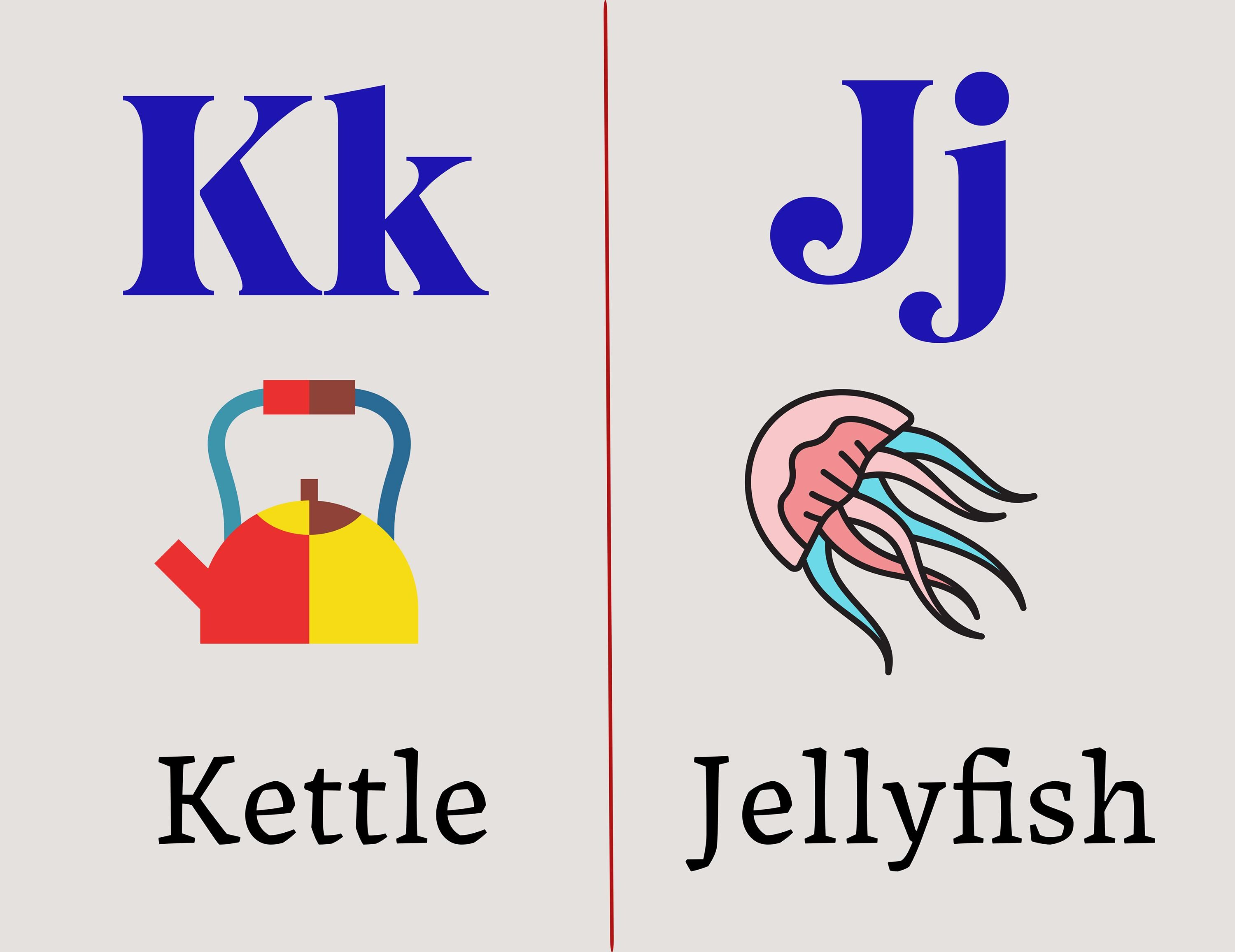 Vibrant English Alphabet Cards, Set of 13 Engaging Kids Learning Cards ...