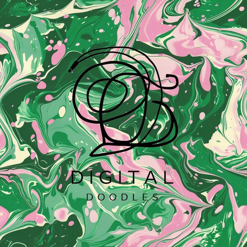 Green and Pink Marble , Wallpaper, Digital Paper, Scrapbook Papers ...