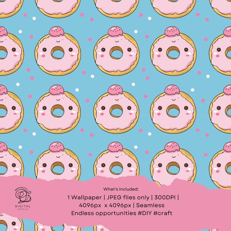 Donut, Donuts, Dessert, Sprinkles, Wallpaper, Digital Paper, Scrapbook ...