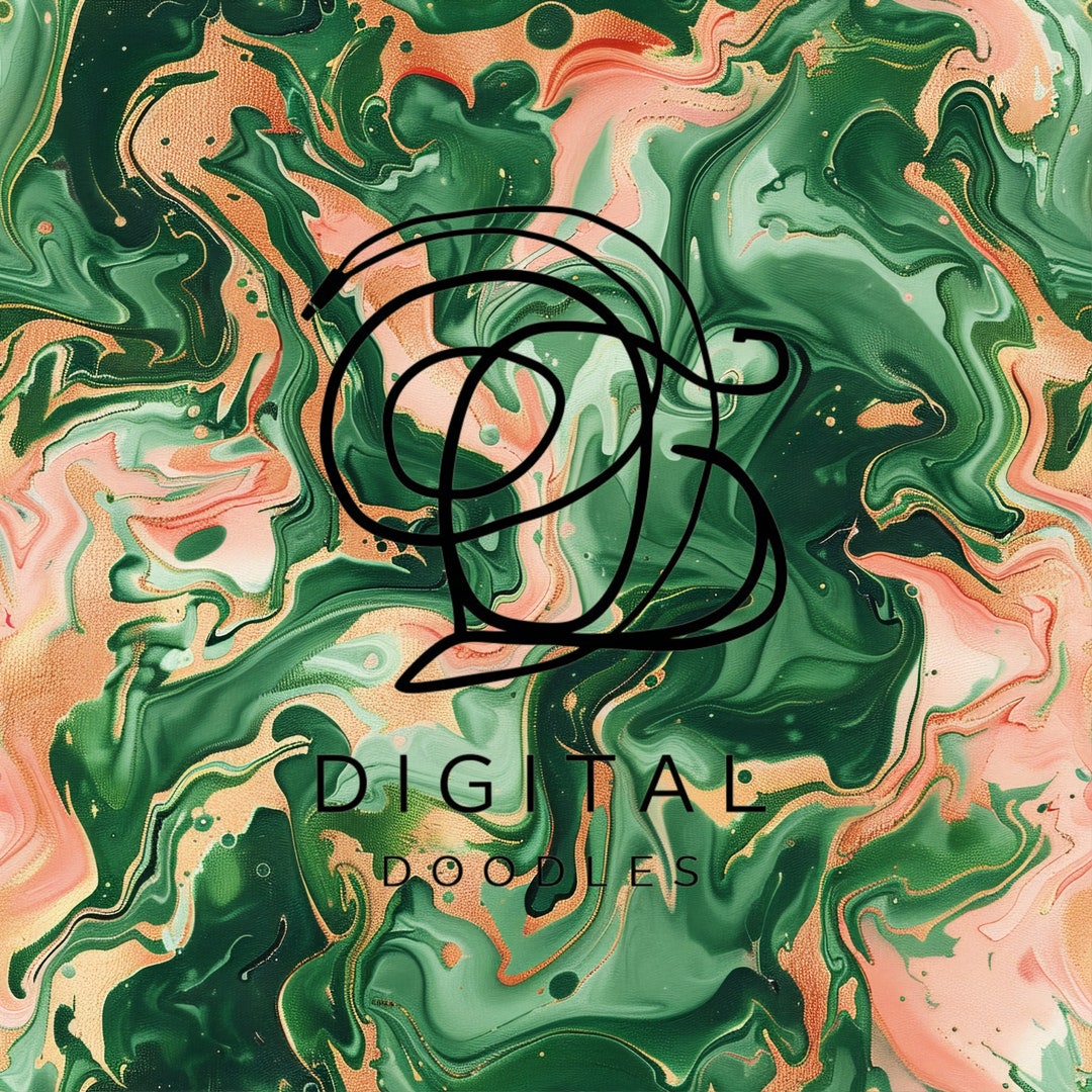 Green and Pink Marble , Wallpaper, Digital Paper, Scrapbook Papers ...