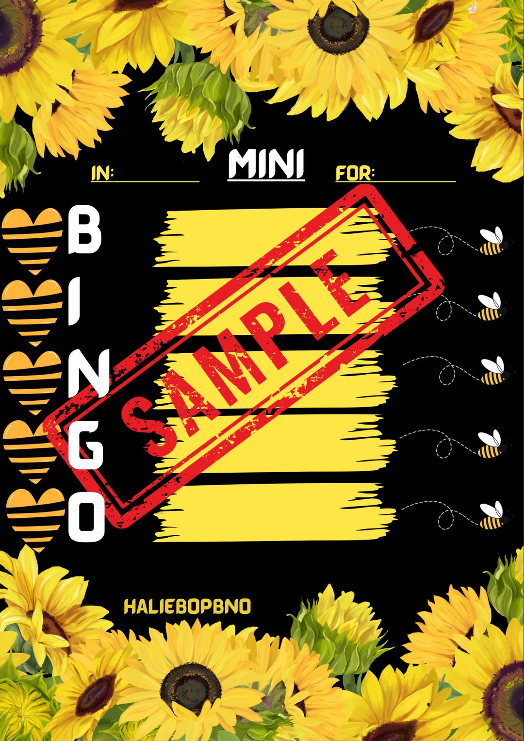 Bumblebee Bingo Mini - Etsy