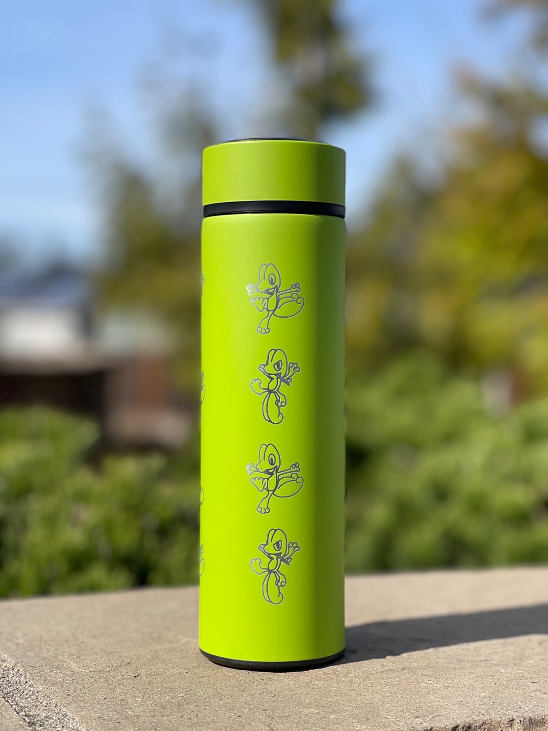 Cute treeko Party Coffee Tumbler With Tea Infuser Hoenn Pokemon Grass ...