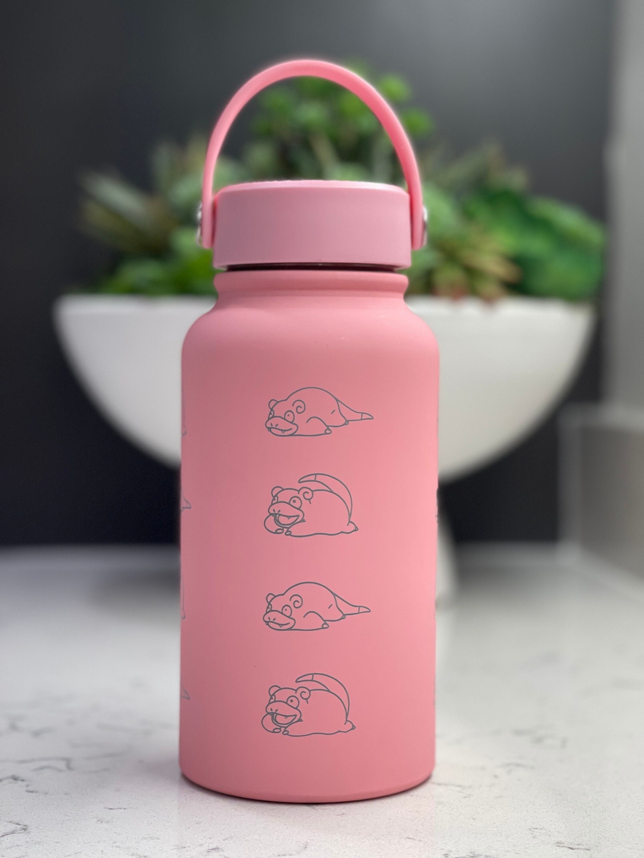Cute Slowpoke Tumbler Waterbottle With Pokemon Go Detective Hat and ...
