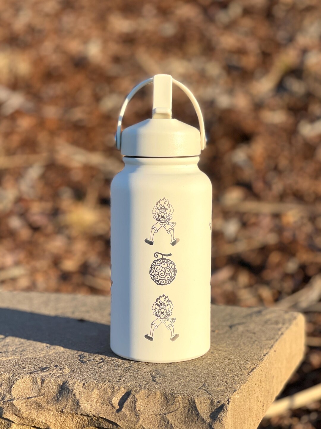 Luffy Gear 5 Water Bottle, One Piece Engraved Coffee Tumbler ...