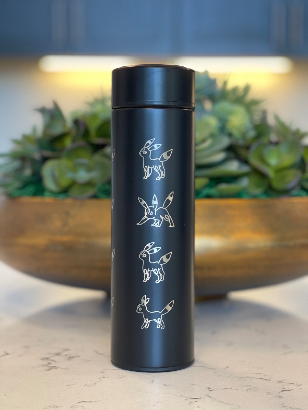 Cute Umbreon Coffee Tumbler With Bonus Tea Infuser Water Bottle, Anime ...
