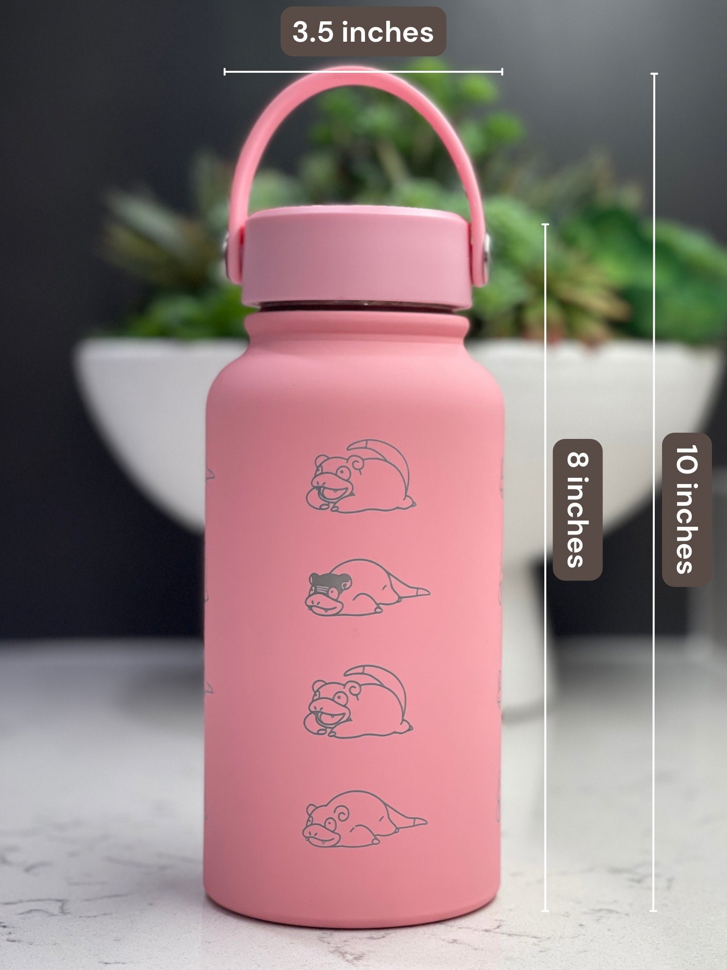 Cute Slowpoke Tumbler Waterbottle With Pokemon Go Detective Hat and ...