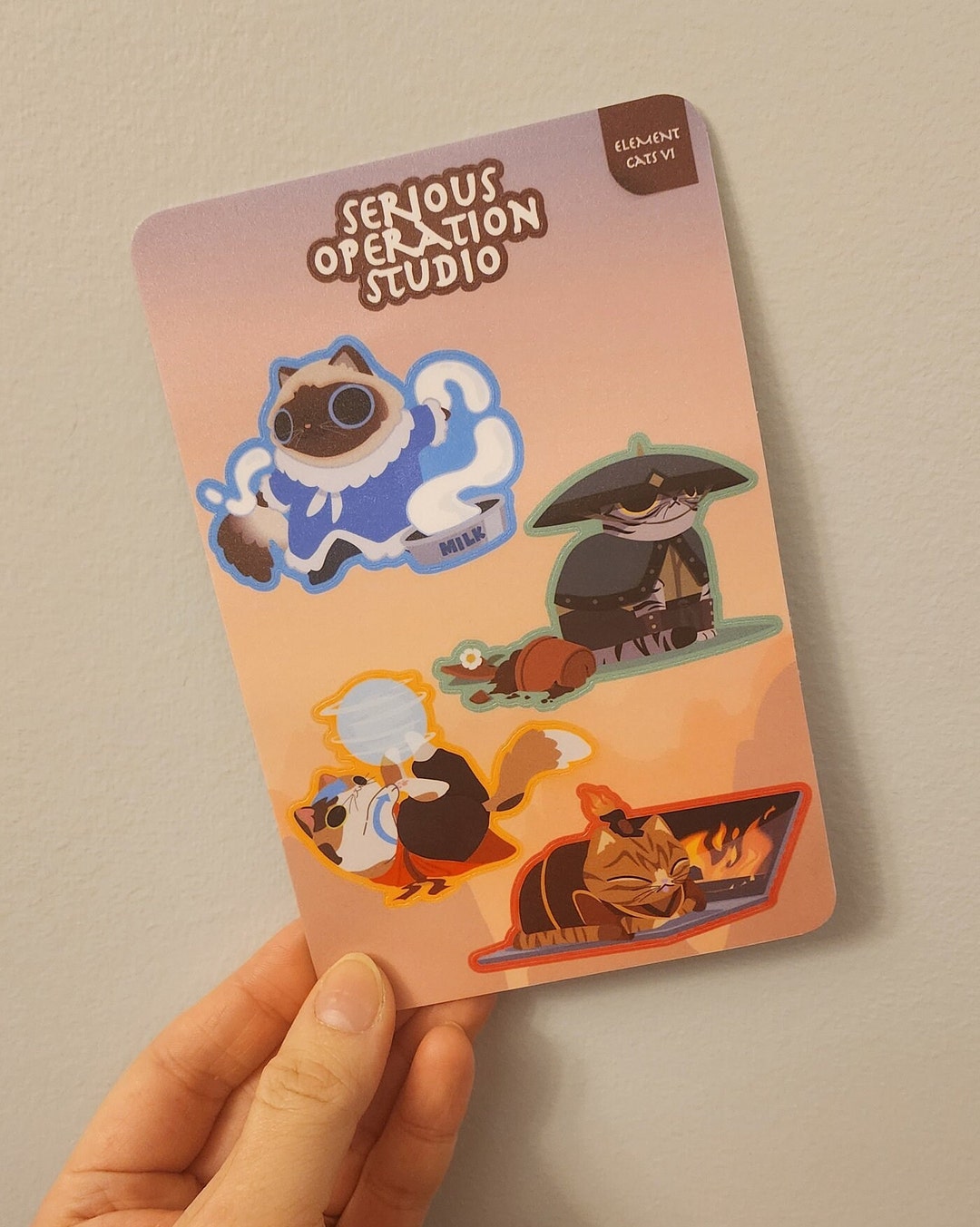 Element Cats V1 Vinyl Sticker Sheet - Etsy
