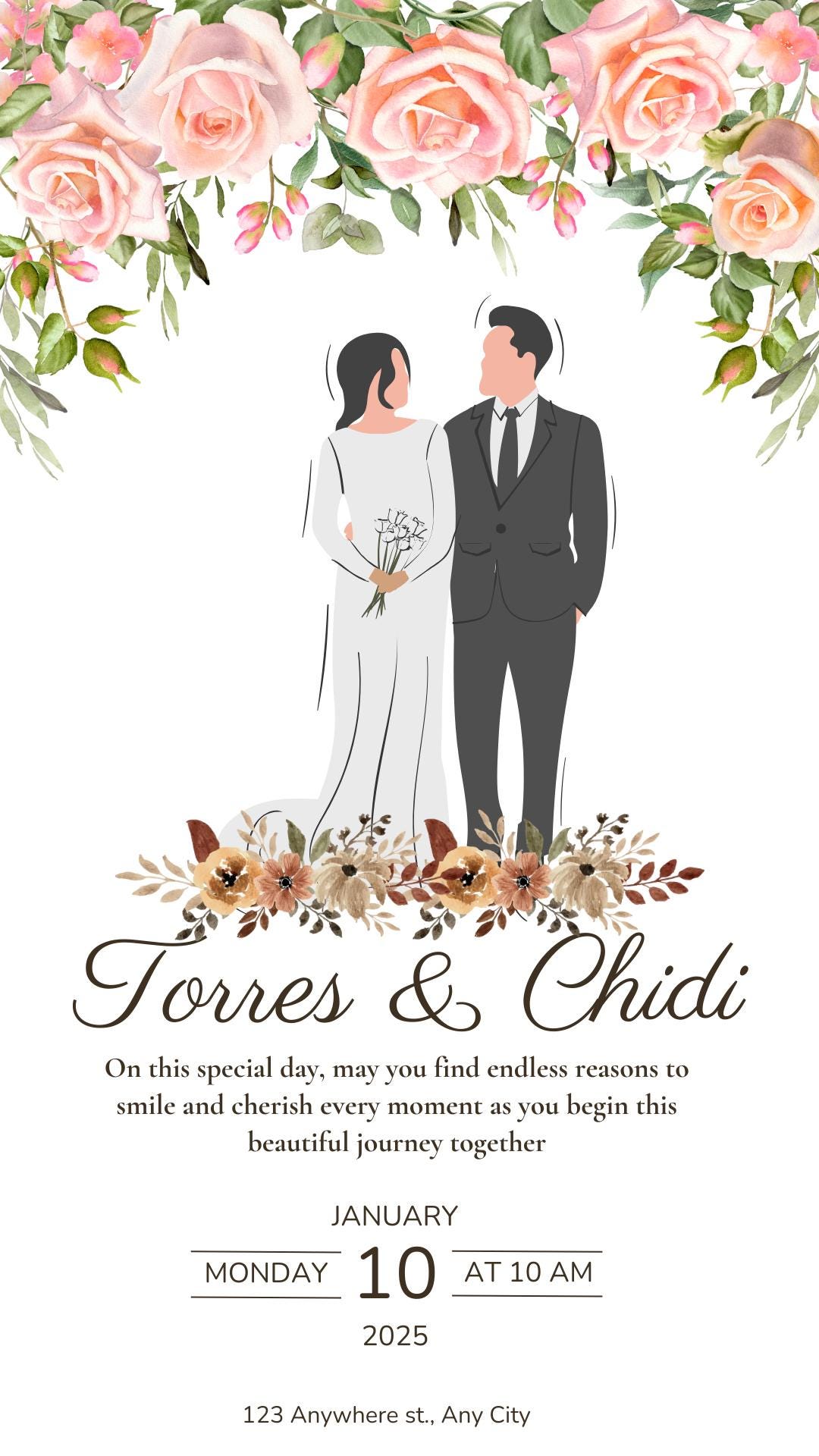 Editable Wedding Invitation Customize Template - Etsy