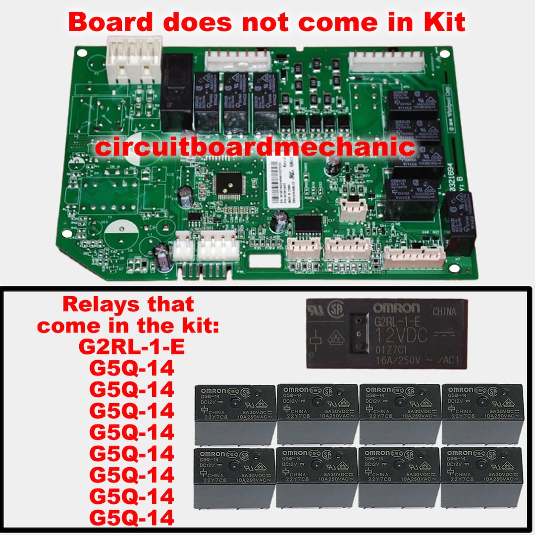 Repair Kit W10467104 W10614933 W11035835 Whirlpool Refrigerator Control ...