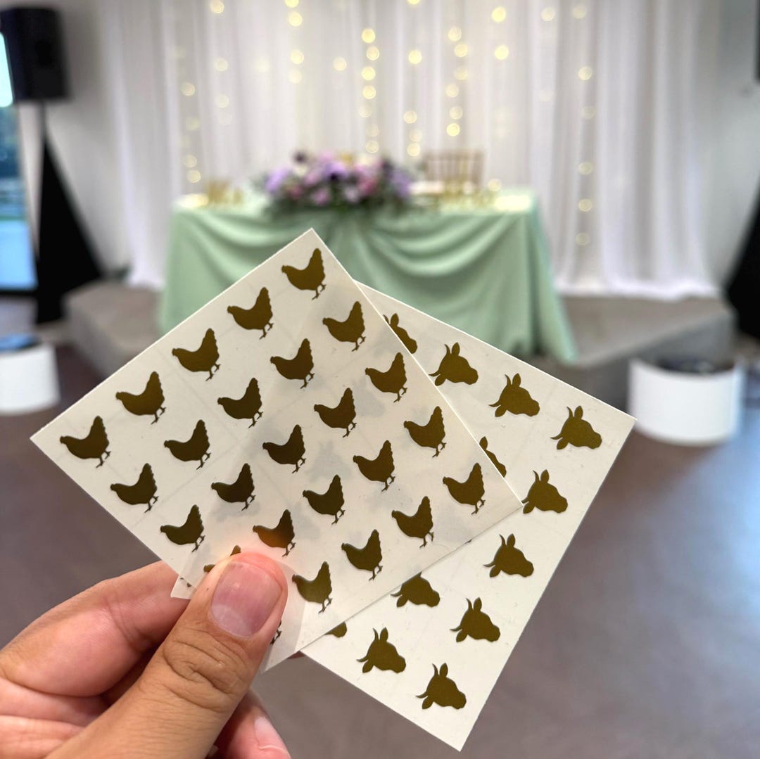 Wedding Meal Choice Stickers: Table Food Decals, Event Planning (set of ...