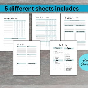 Five Week Checklist Self-care Planner for Mental Health and Wellness ...