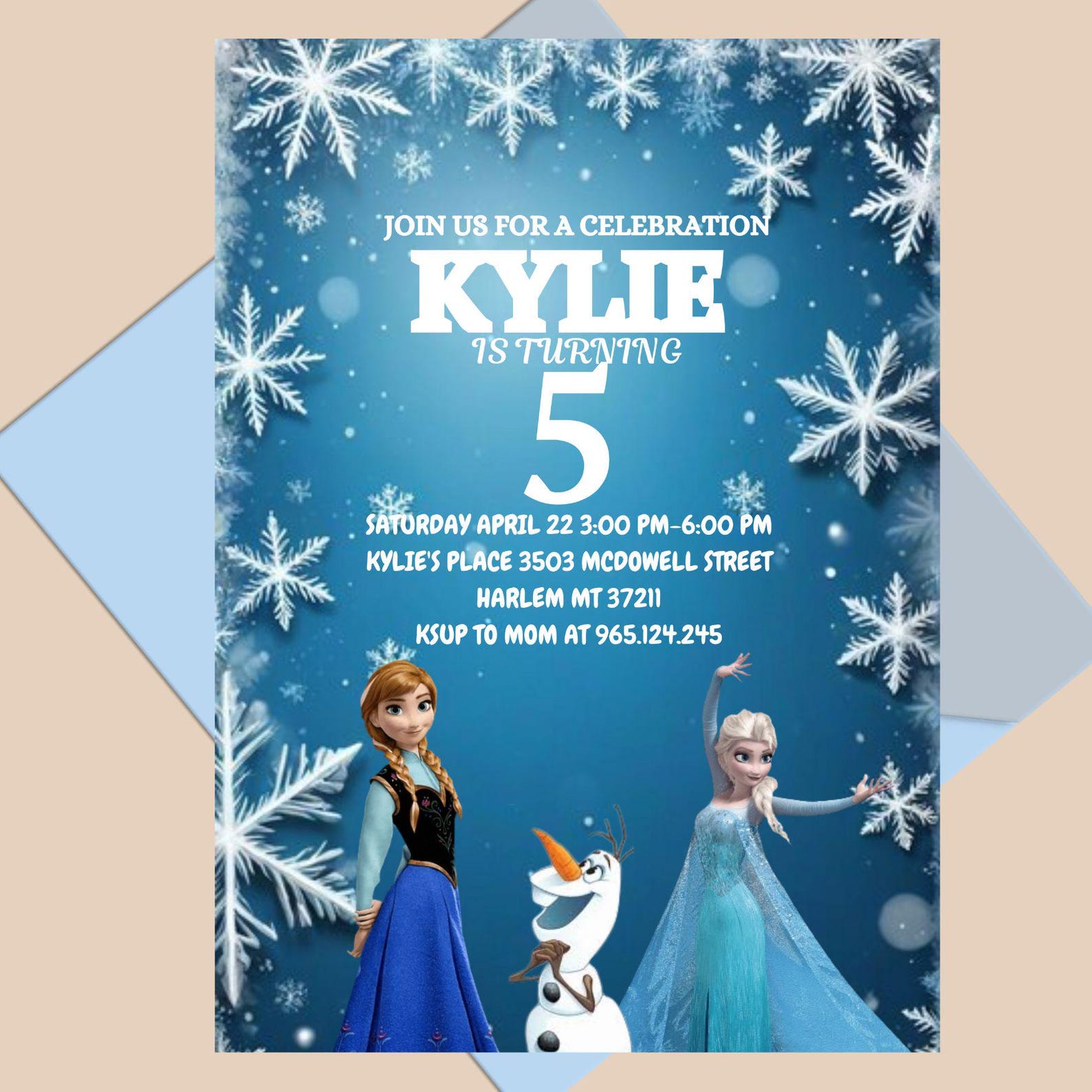 Editable Frozen Birthday Invitation Template Frozen Birthday Invite ...