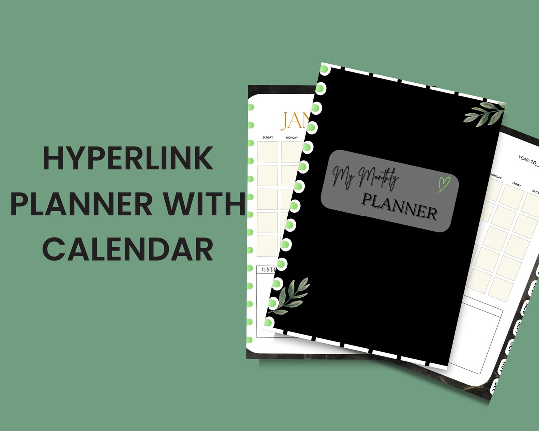 Digital Calendar 2024 With Hyperlink, Calendar 2024, Calendar, Digital ...