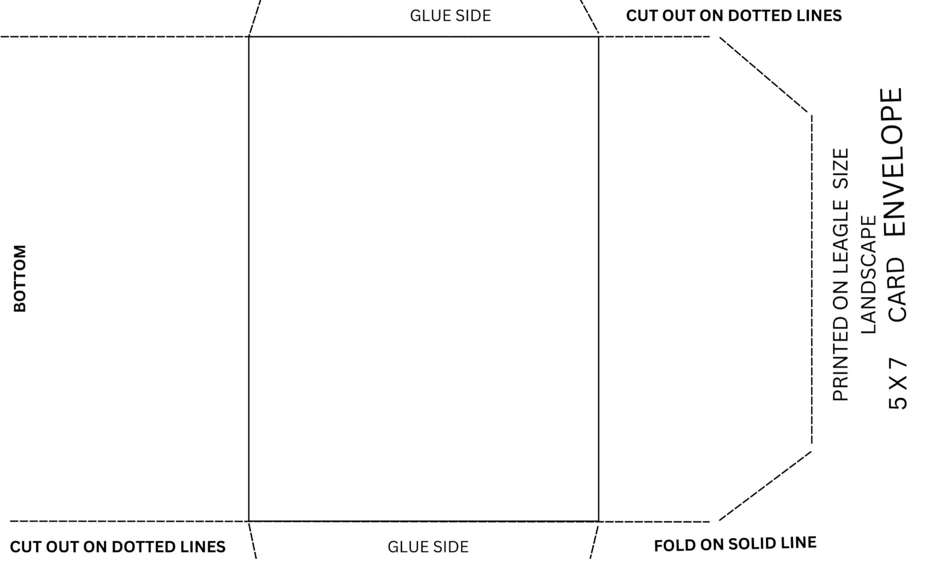 5x7 & 4x6 Envelope Template Bundle: Printable PDF (digital Download) - Etsy