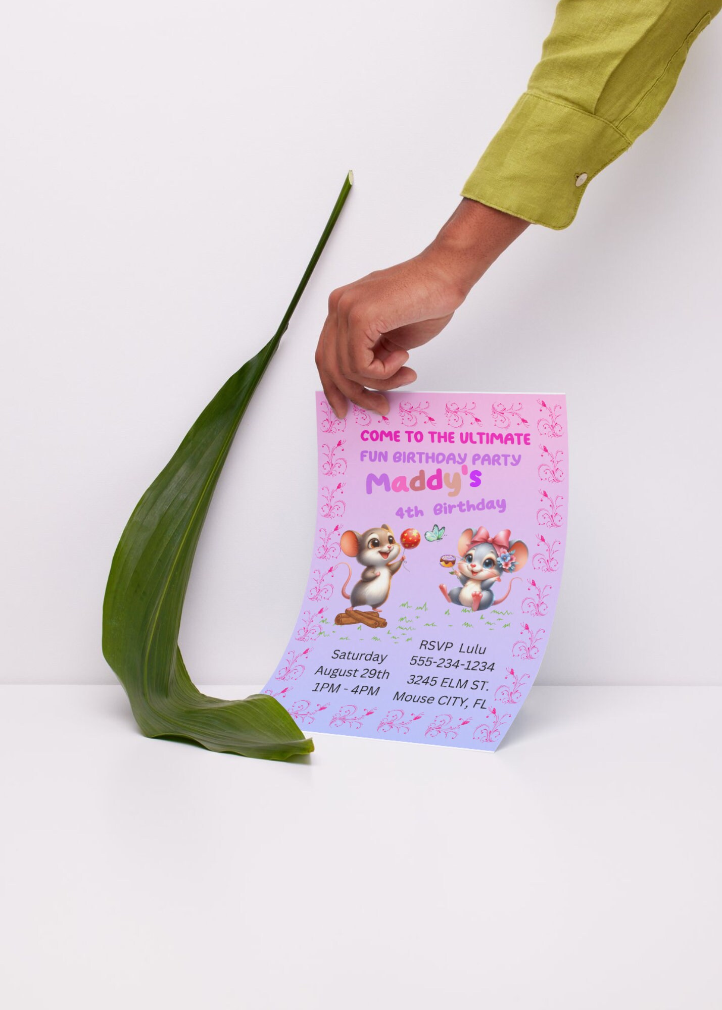 Editable Cinnamon Birthday Invitation, Minni Mouse and Friends Party ...