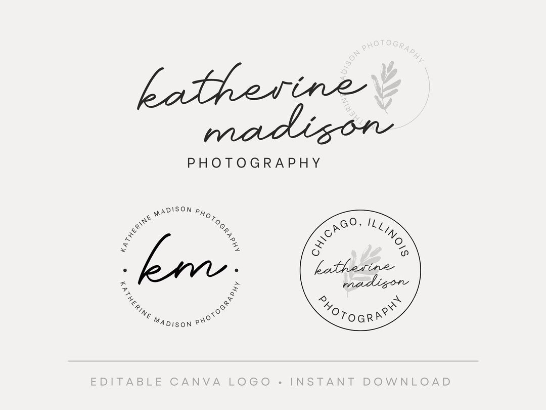 Premade Watermark Logo Photography Logo Instant Download Minimalist ...