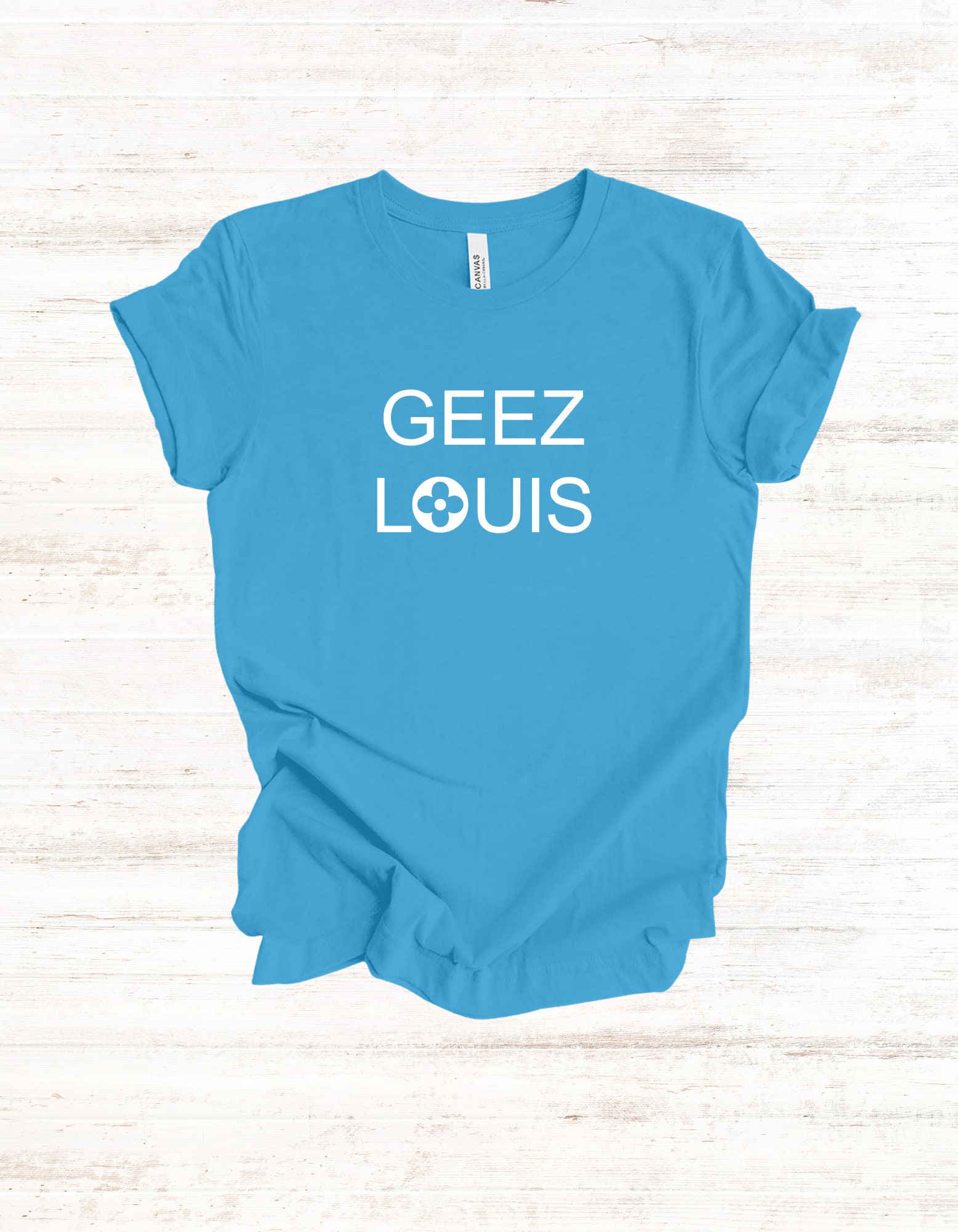 GEEZ LOUIS Tee LV Lover T-shirt Luxury Lover Casual T-shirt - Etsy