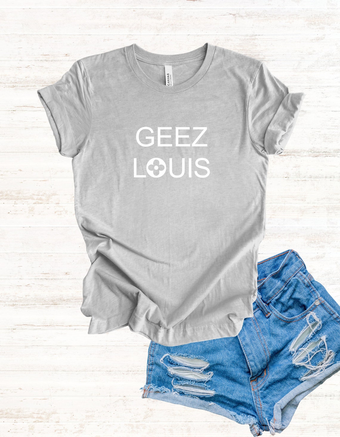 GEEZ LOUIS Tee LV Lover T-shirt Luxury Lover Casual T-shirt - Etsy