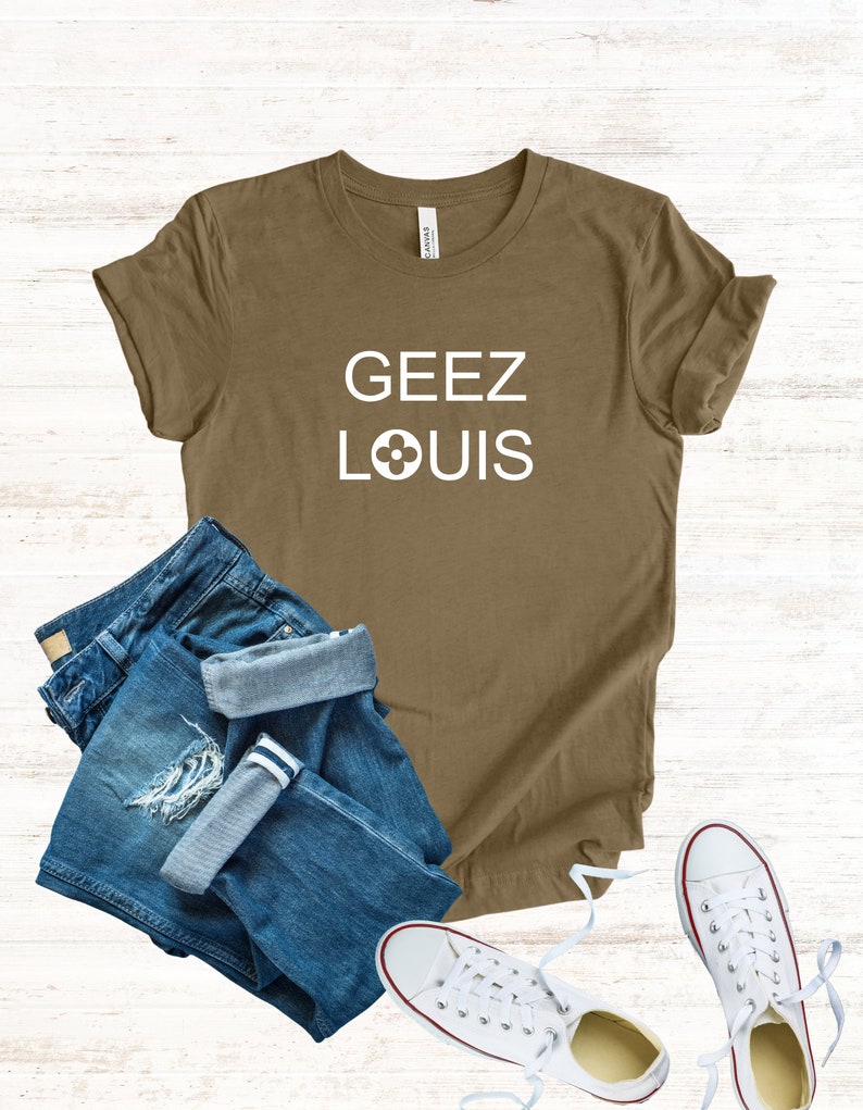 GEEZ LOUIS Tee LV Lover T-shirt Luxury Lover Casual T-shirt - Etsy