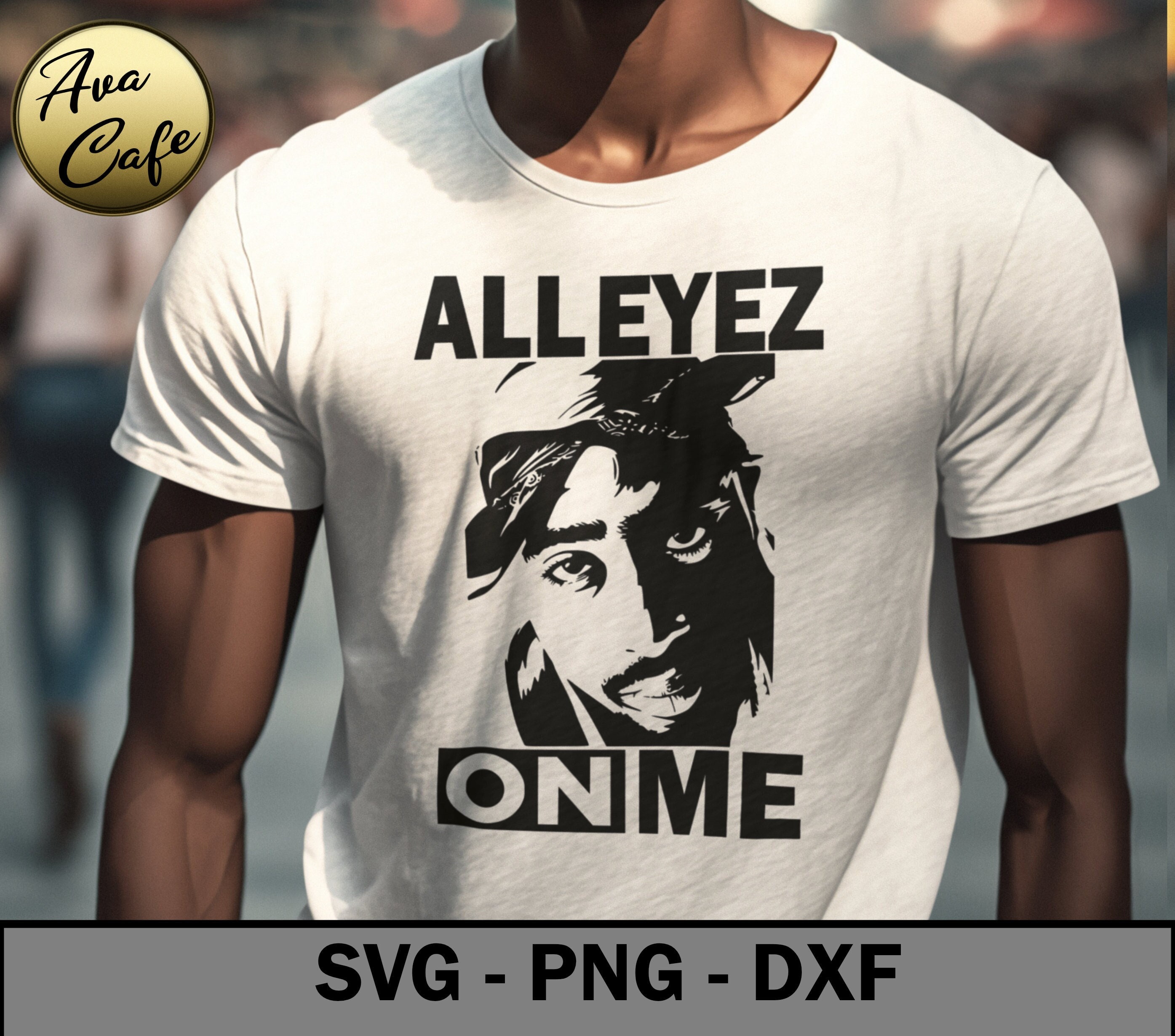 Tupac Shakur Svg Png Dxf 2PAC All Eyez on Me Silhouette - Etsy