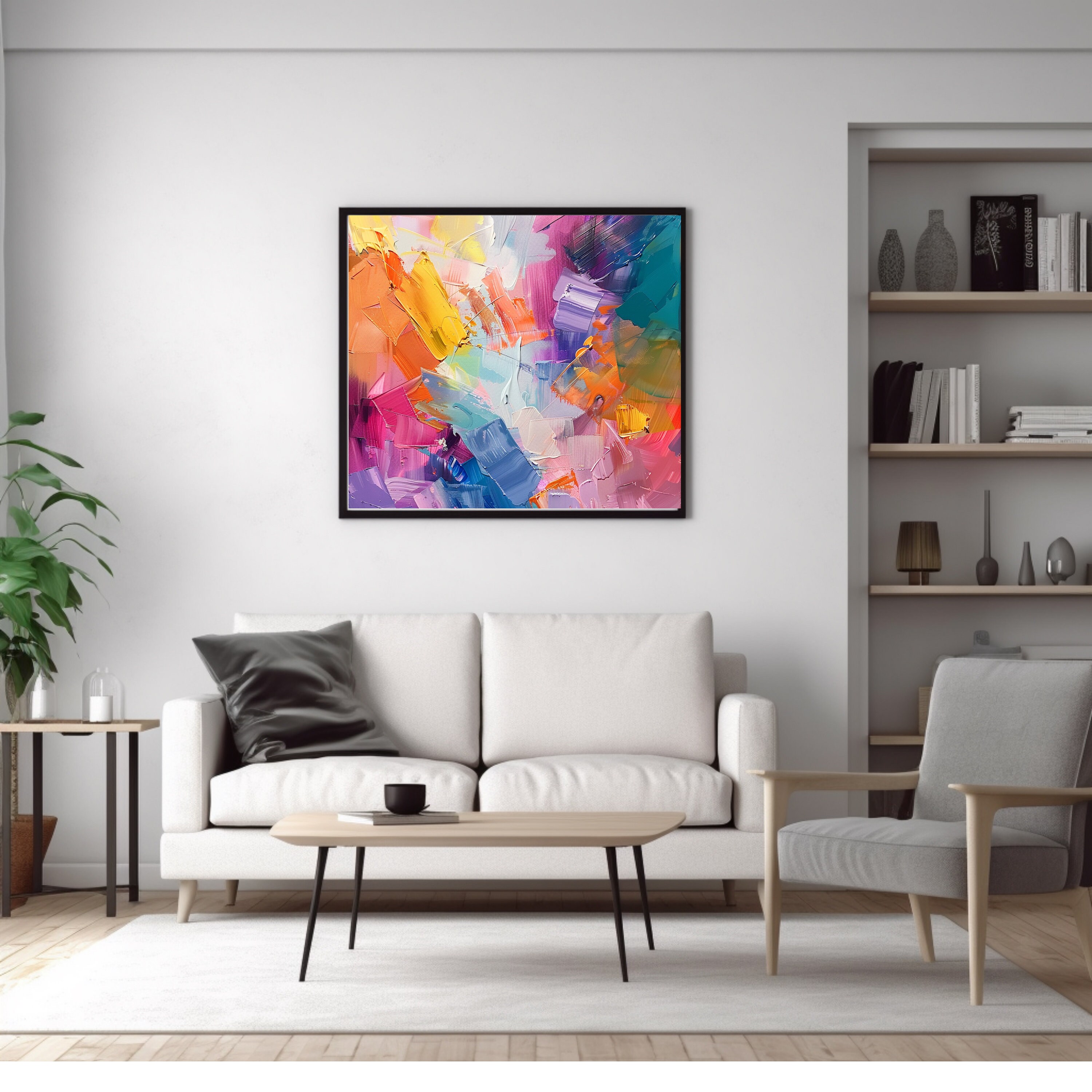 Colorful Modern Abstract Artwork for Home Decor, Handcrafted by a ...