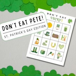 Don't Eat Pete Printable, St. Patrick's Day, Printable, Leprechaun Game ...