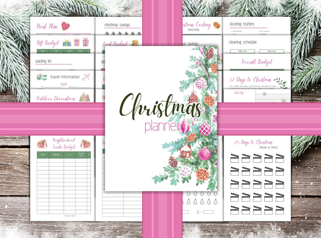 Christmas Planner Printable, Pink Christmas Planner, Christmas Budget ...