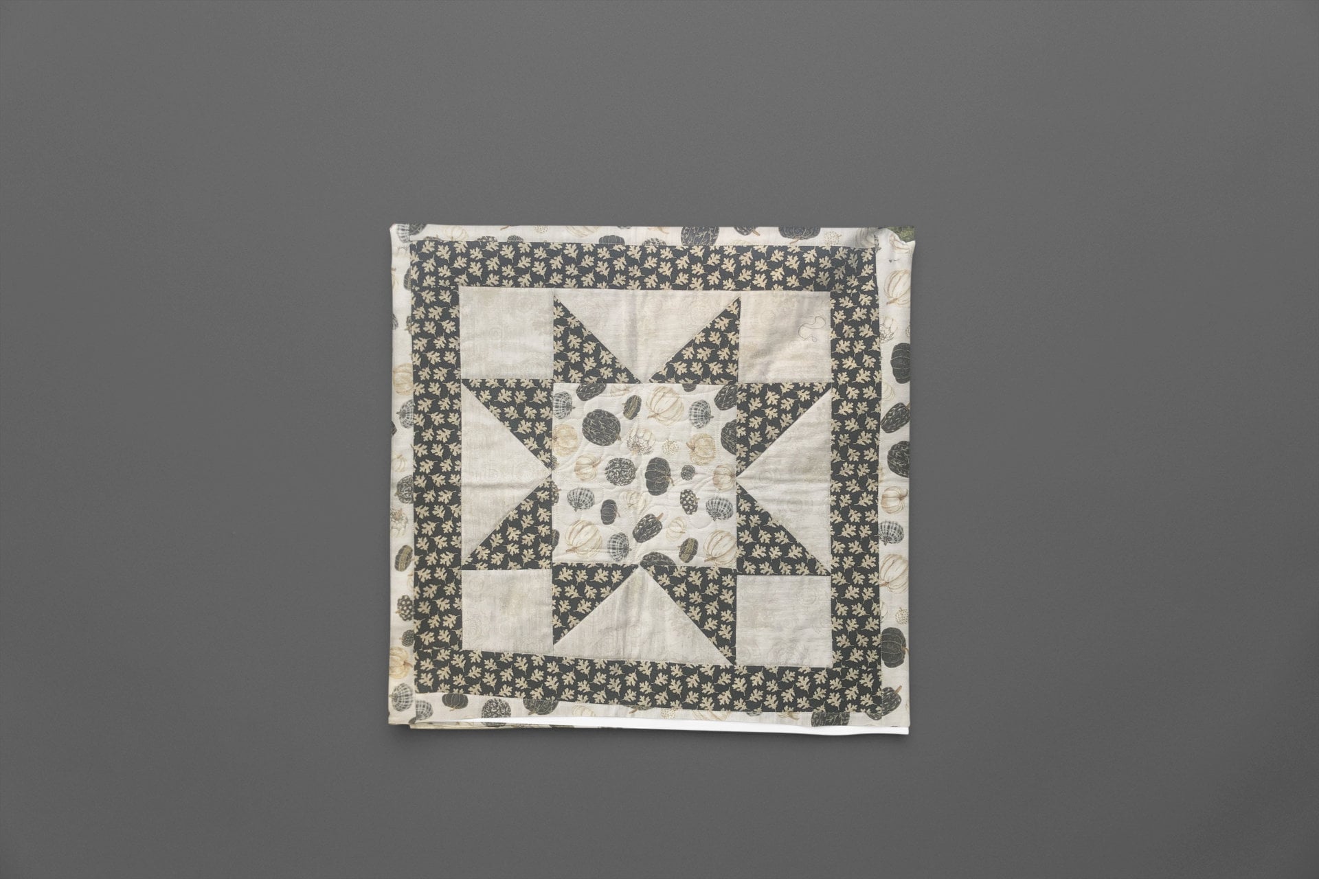 Table Topper, Quilted Table Topper, Table Mat, Wallhanging, Neutral ...