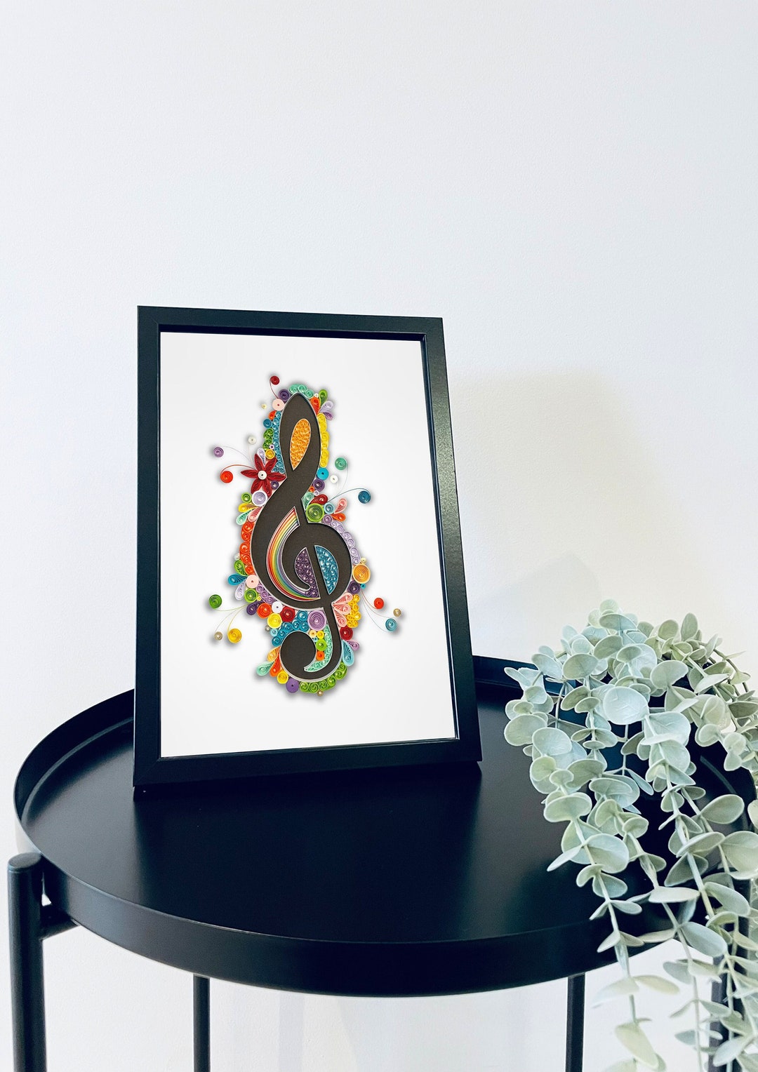 Quilled Treble Clef Digital Print - Etsy
