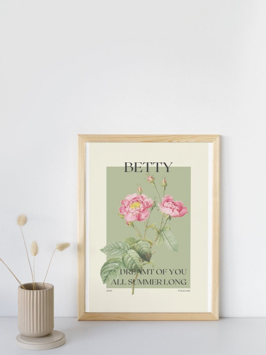 Betty Folklore Poster, Betty Lyrics Taylorswift Poster, Taylorswift ...