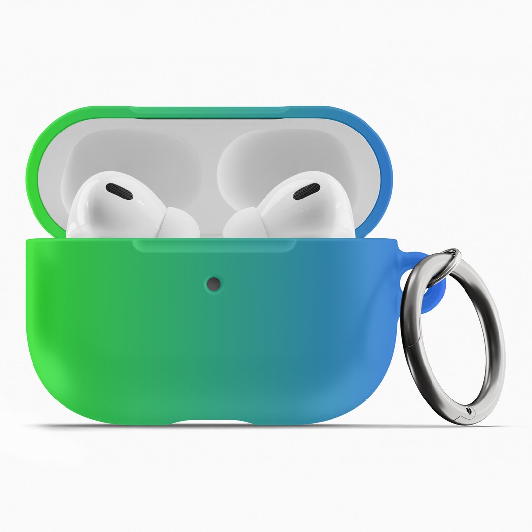 Premium Light Green to Blue Gradient AirPod Case - Scratch-resistant ...