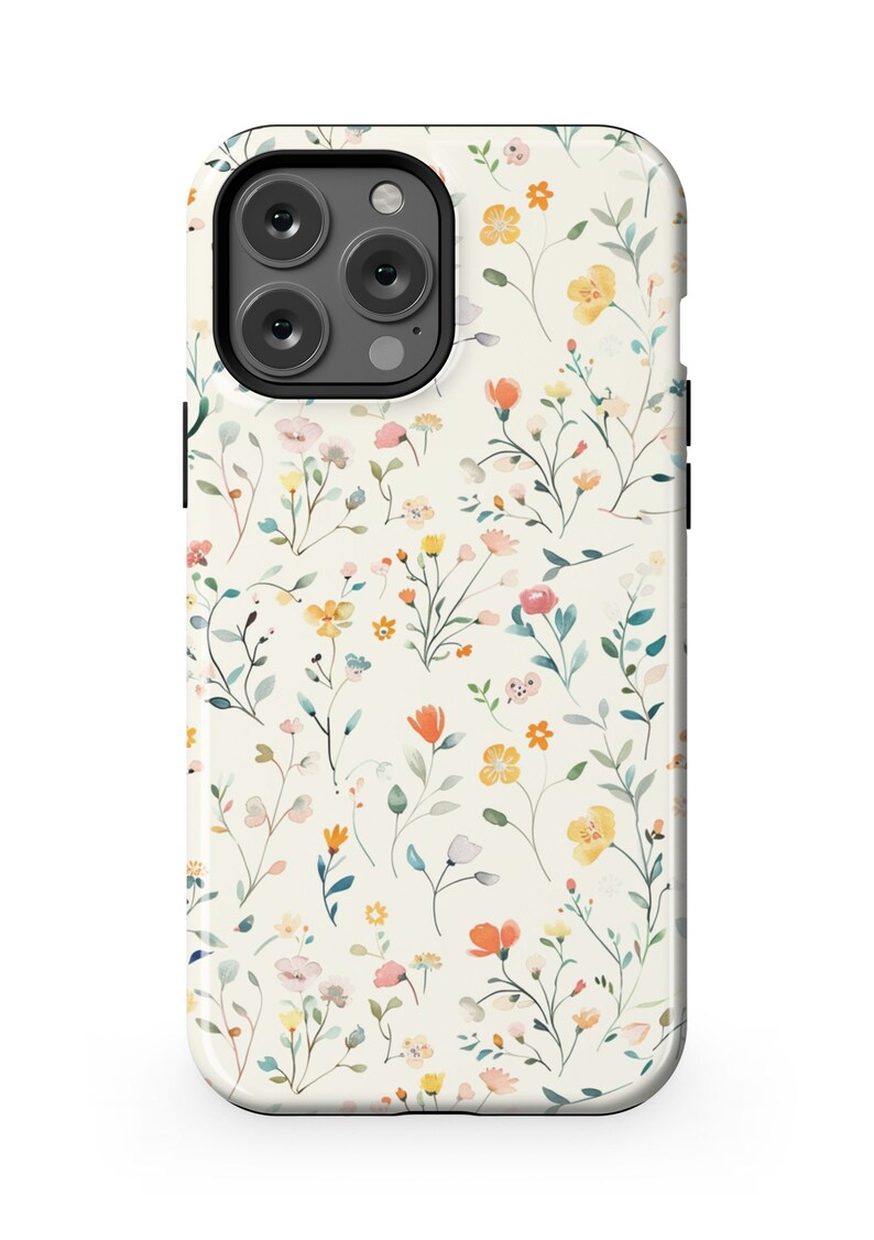 Cute Watercolor Flowers Magsafe Tough iPhone 12-15 Case - Etsy