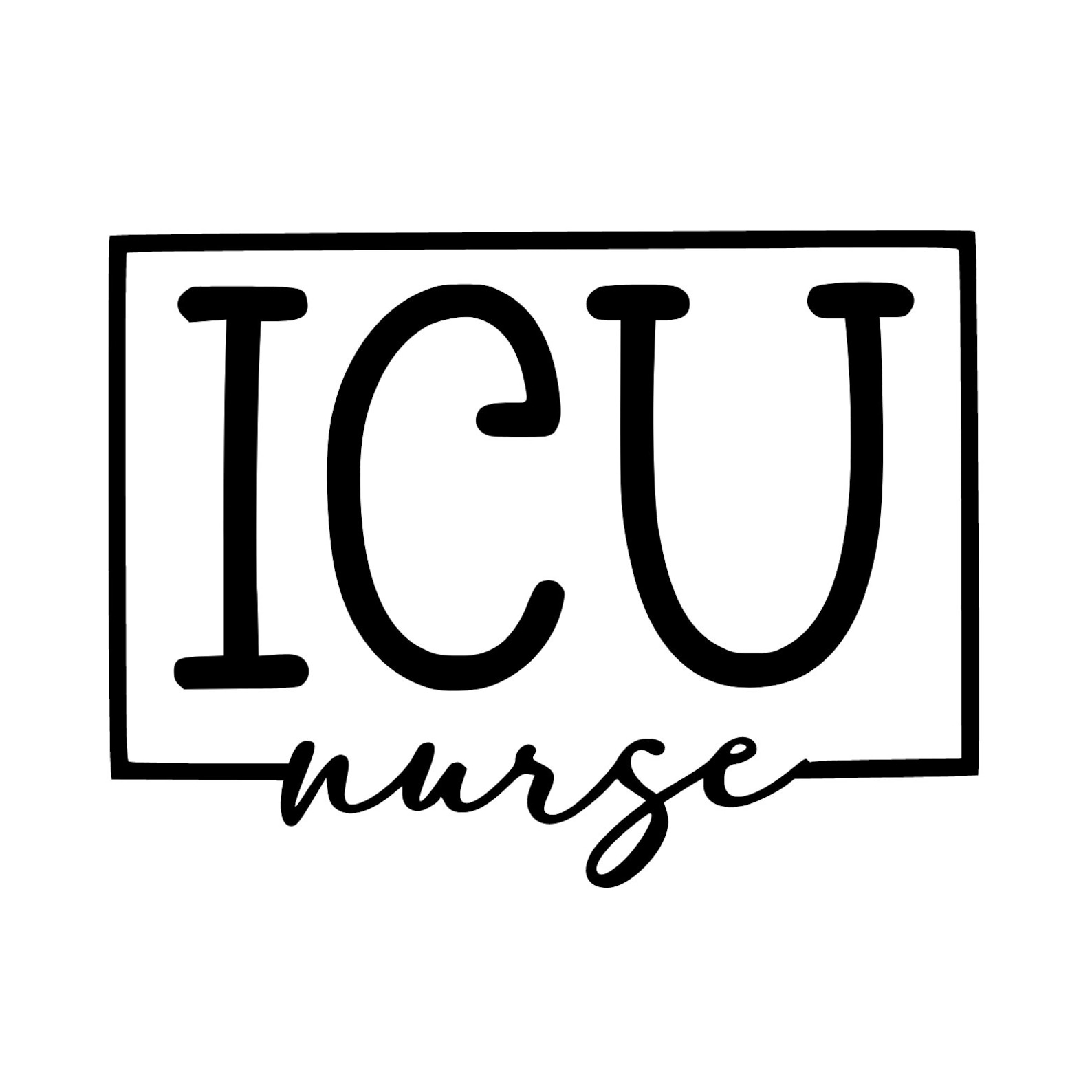 ICU Nurse | Nurse | SVG | Digital Download | Cricut - Etsy
