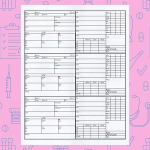 Med Surg/tele Nurse Report Sheet | 6 Patients | Front & Back - Etsy