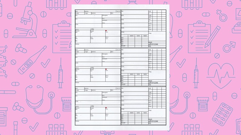 Med Surg/tele Nurse Report Sheet | 6 Patients | Front & Back - Etsy
