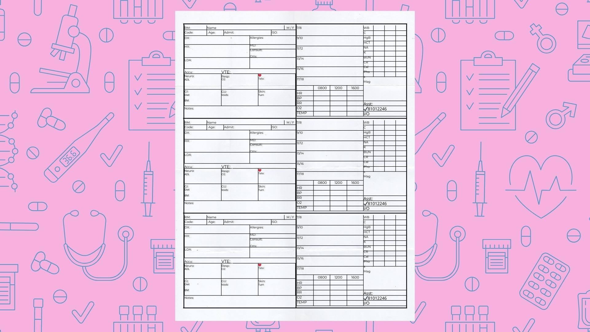 Med Surg/tele Nurse Report Sheet | 6 Patients | Front & Back - Etsy