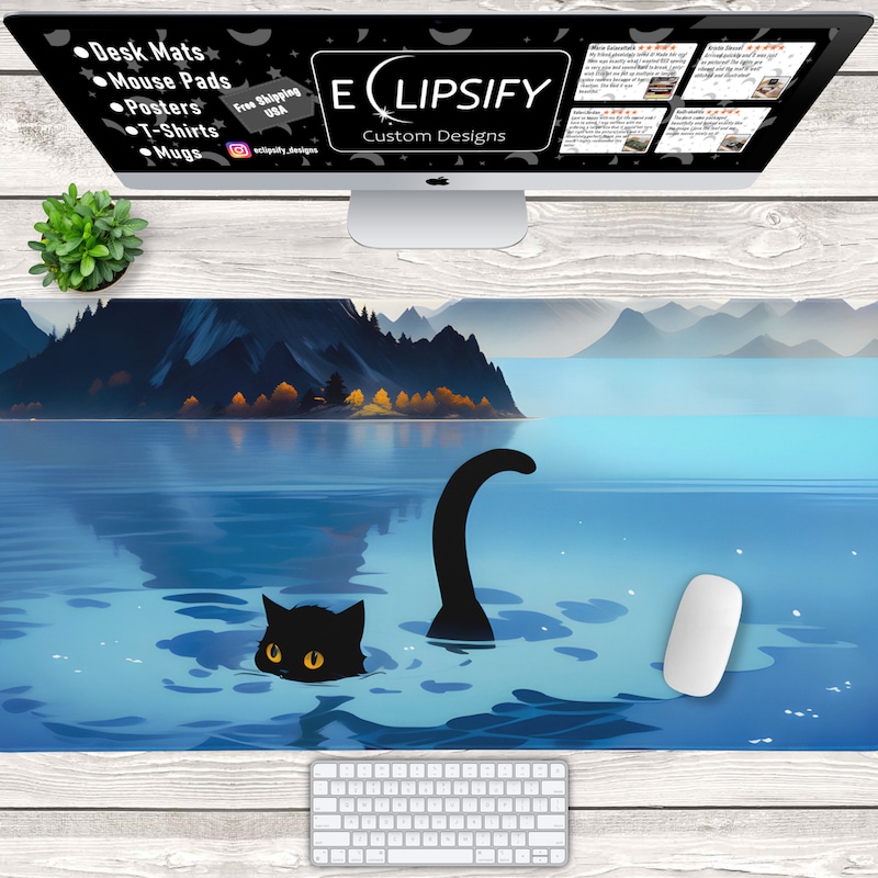 Cat Mouse Pad - Etsy